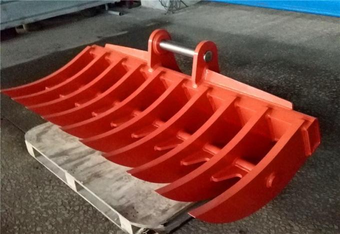 All Brand Excavator Land Clearing Rakes , Root Rake Bucket 700-2400m Width