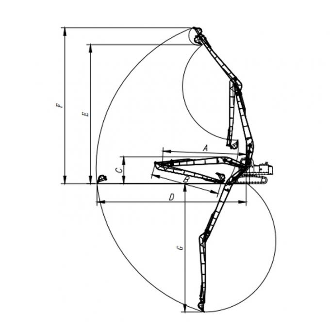 Q355B Material Long Reach Booms For Excavator Hitachi ZX1200 ZX200