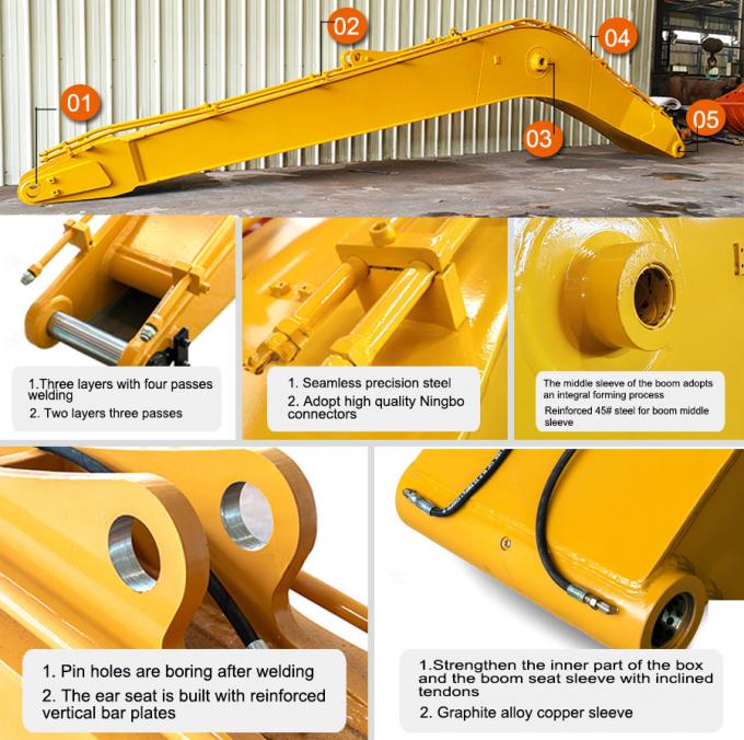 Q355B Material Long Reach Booms For Excavator Hitachi ZX1200 ZX200