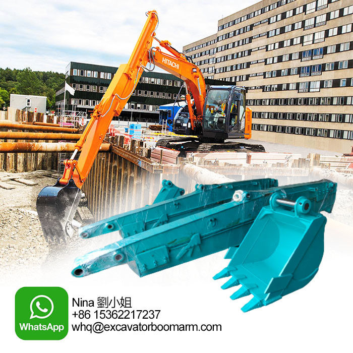 Sliding 9M / 10M / 12M Excavator Extension Arm For Heavy Duty ...