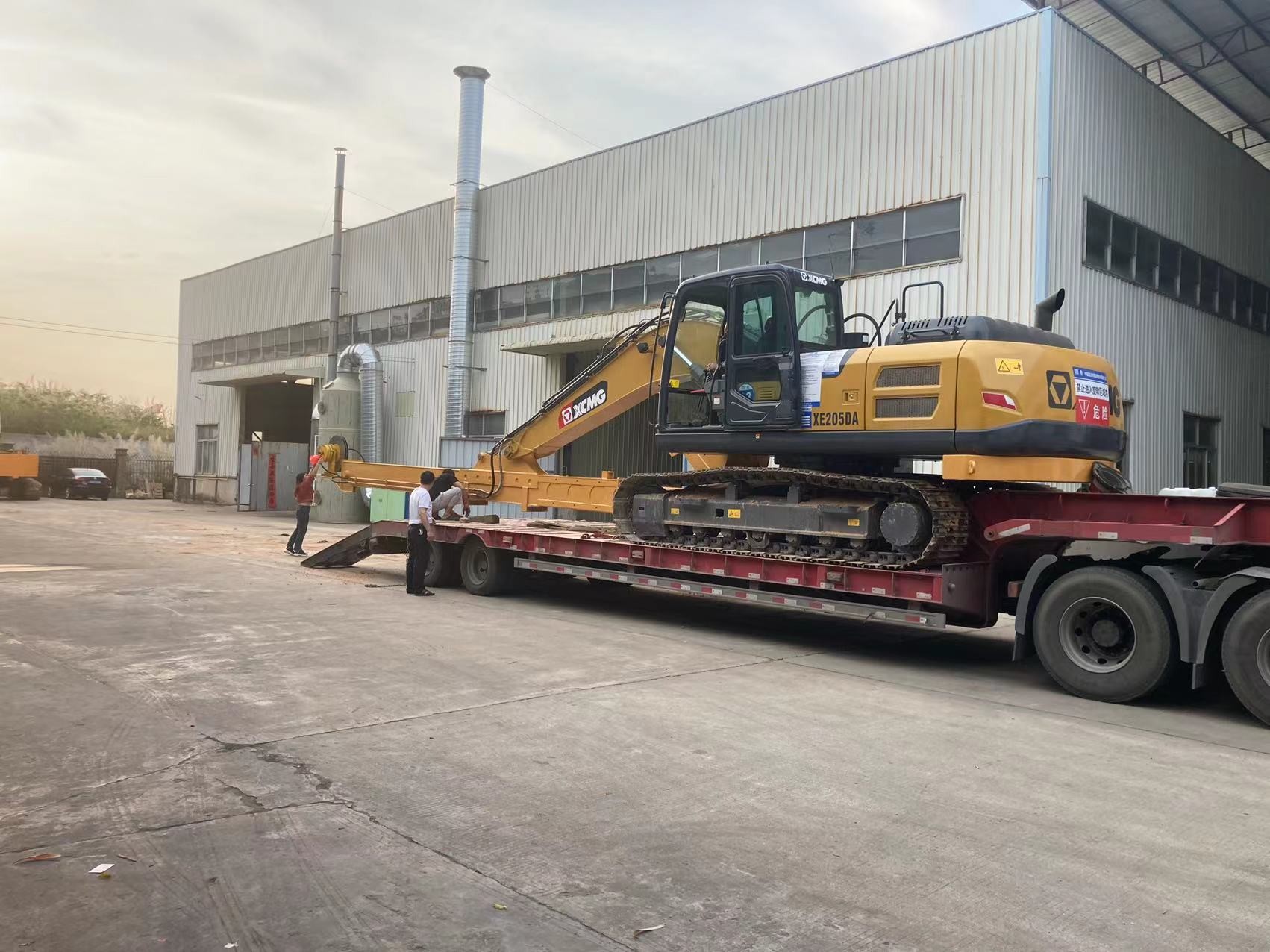 Practical 14m Telescopic Excavator Arm , Hitatchi ZX200 Construction ...