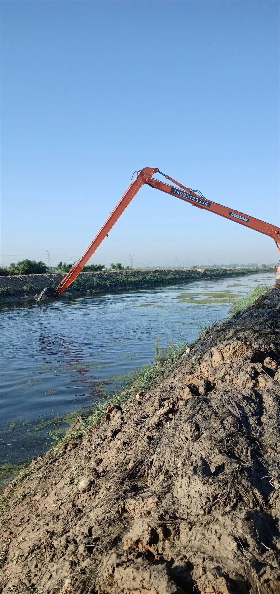 Practical Excavator Boom Arm , Doosan DX340 DX330 Excavator Long Reach Arm