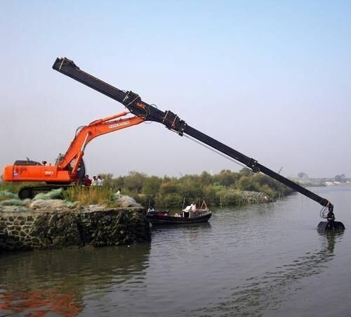 PC360 Long Excavator Clamshell Telescopic Boom Arm , Extended Long ...