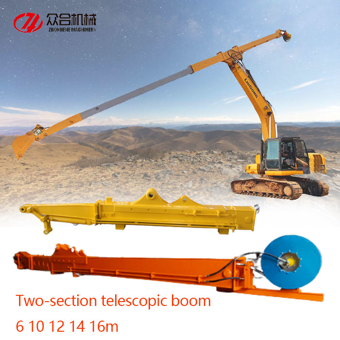 Deeper digging depth telescopic excavator long reach boom excavator ...