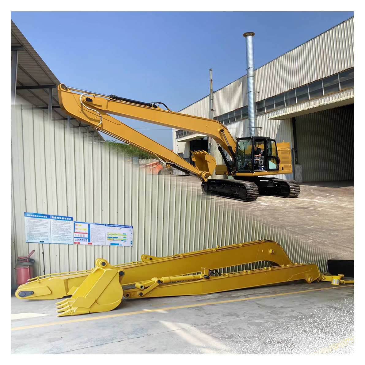 Reasonable Price Q355B Long Reach Excavator Reach Long Boom Arm ...