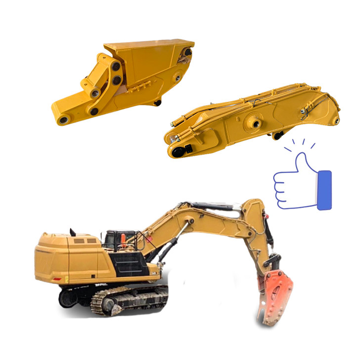 High strength Excavator tunnel boom short boom excavator long reach arm ...